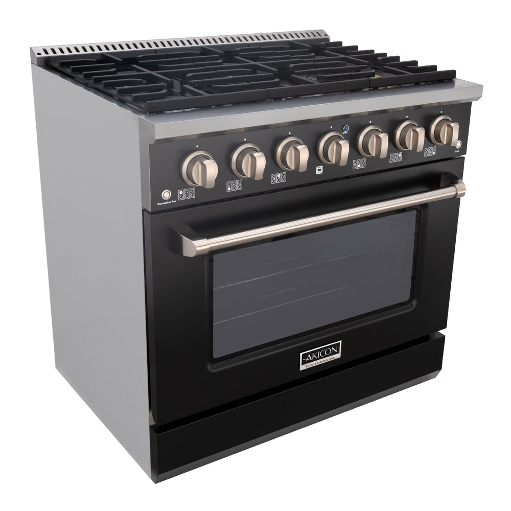 36" Slide-in Freestanding Professional Style Gas Range with 5.2 Cu. Ft