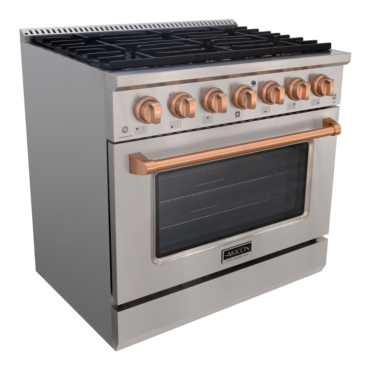 36" Slide-in Freestanding Professional Style Gas Range with 5.2 Cu. Ft