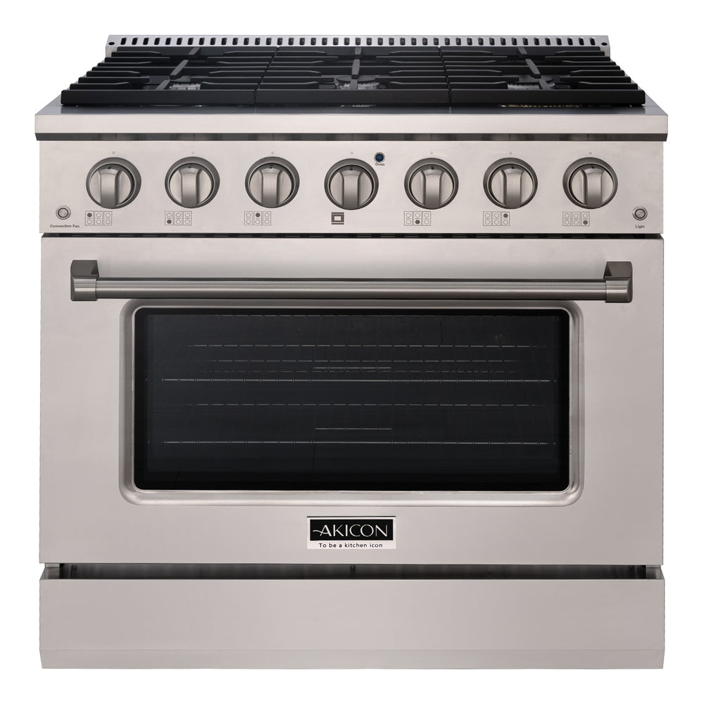 36" Slide-in Freestanding Professional Style Gas Range with 5.2 Cu. Ft