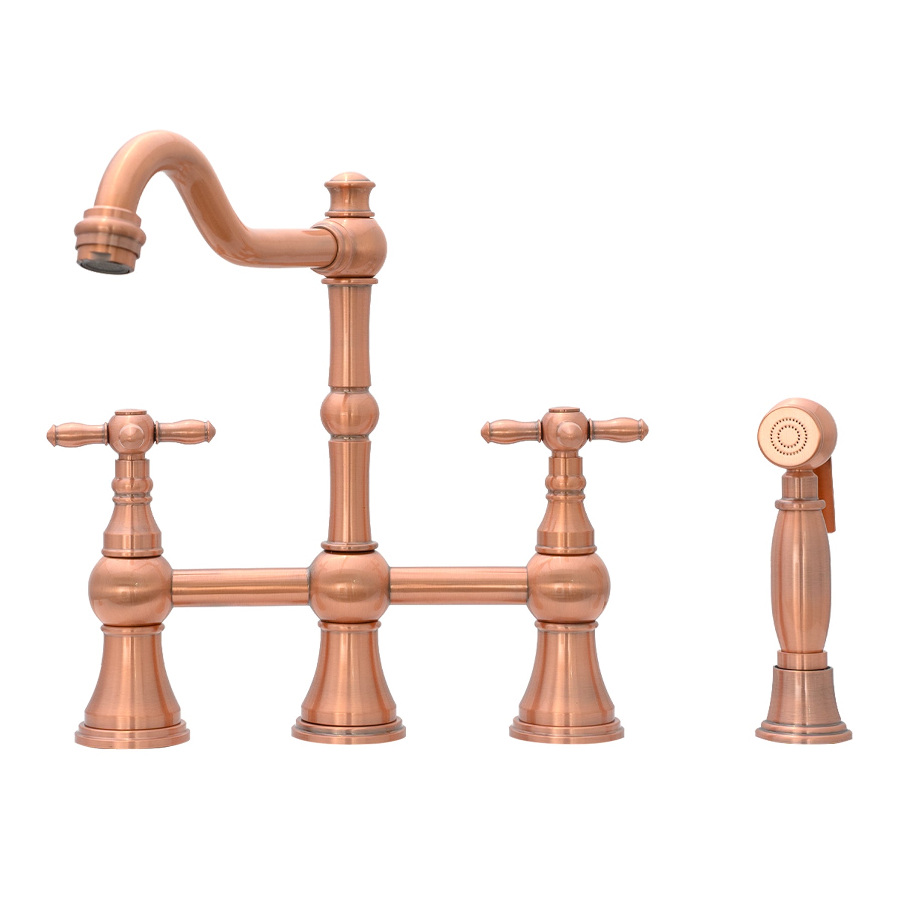 Akicon Bridge Kitchen Faucets - Solid Brass Kitchen Faucet with Side S