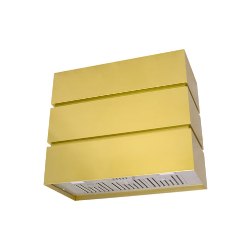 Akicon 36" Stainless Steel Wall Mount Range Hood, 3 Stacks Modern Box ...