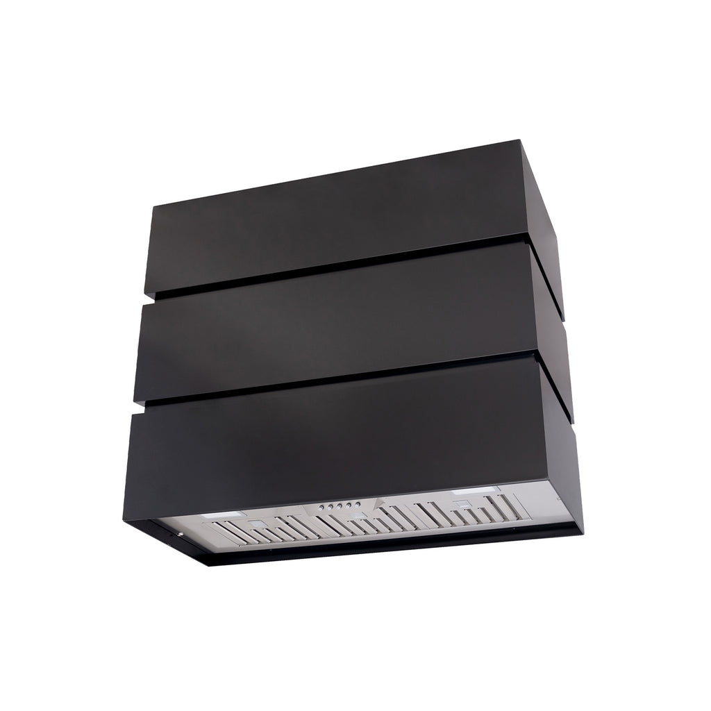 Akicon 36" Stainless Steel Wall Mount Range Hood, 3 Stacks Kitchen Hood ...