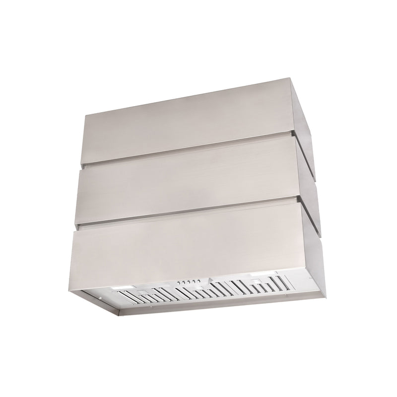 Akicon 36" Stainless Steel Wall Mount Range Hood, 3 Stacks Kitchen Hood ...