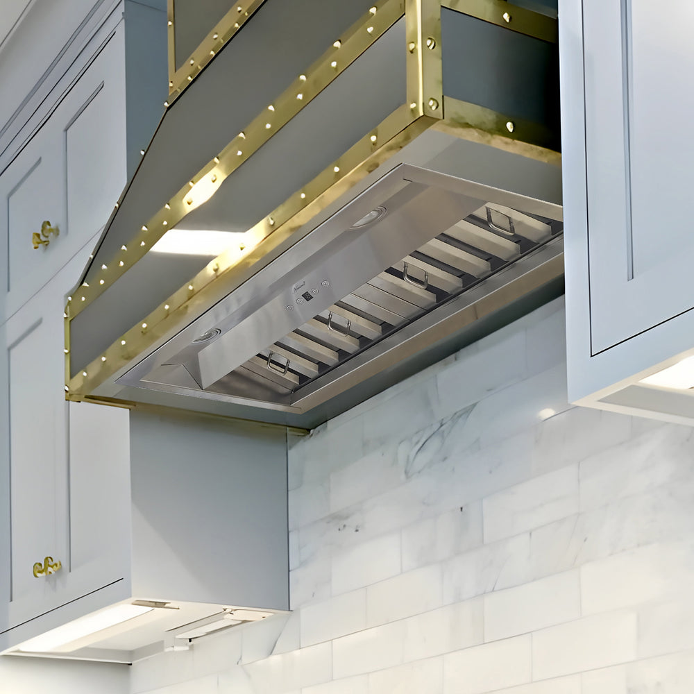 30" Range Hood Insert, Stainless Steel Kitchen Vent Hood with Dimmable