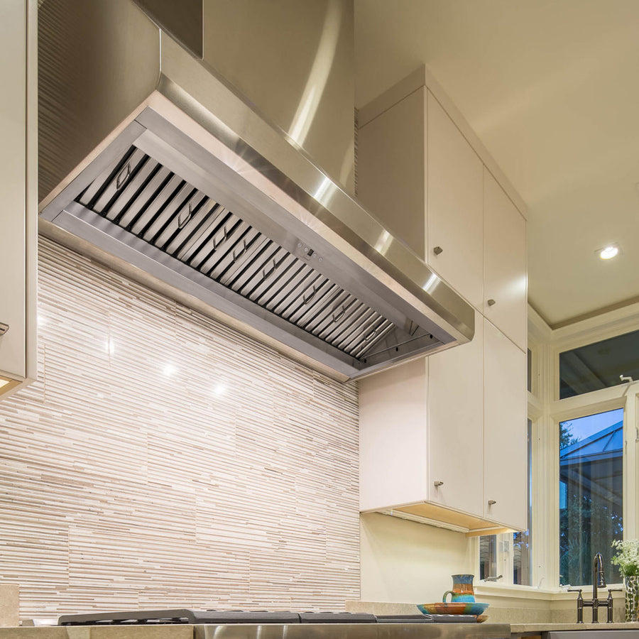 Range Hood Insert 48 Inch, 1200 CFM Built-in Kitchen Hood with 4 Speed