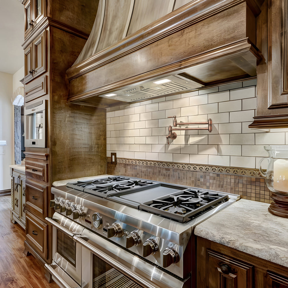 30“ Range Hood Insert, 600 CFM Built-in Stainless Steel Kitchen Hood w